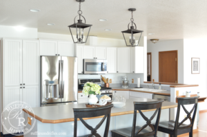 Farmhouse Kitchen Light Reveal